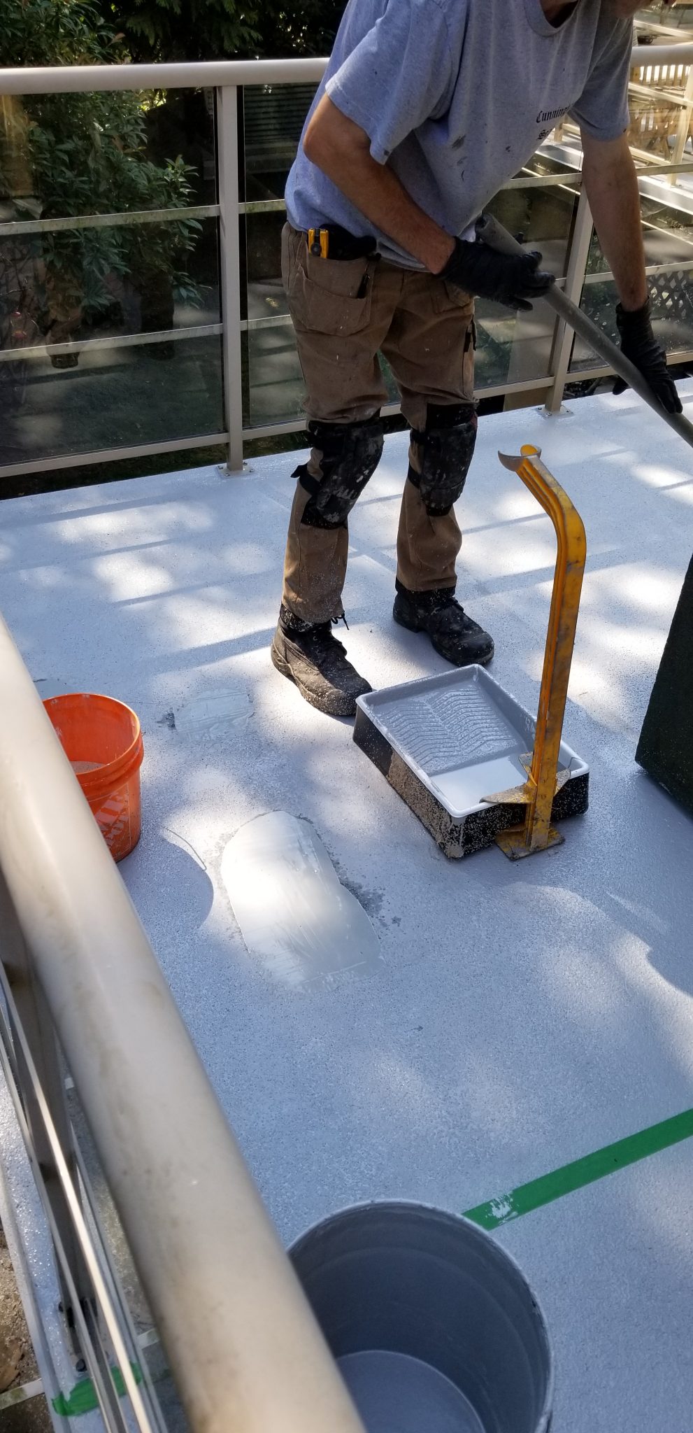 Liquid Membrane Being Applied - Cunningham Sealing